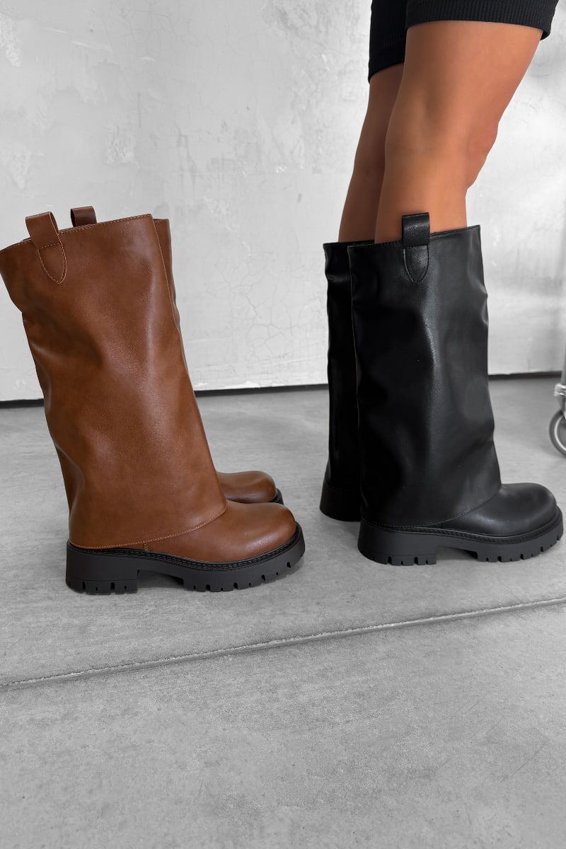 REEVE Multiway Knee High / Ankle Platform Boots - Black – AJ VOYAGE